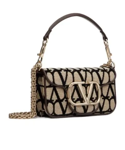 Valentino Garavani Vlogo Plaque Foldover Top Shoulder Bag