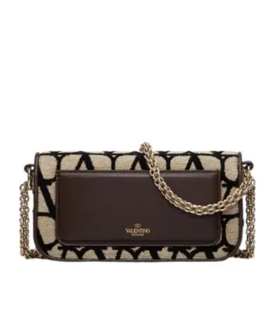 Valentino Garavani Vlogo Plaque Foldover Top Shoulder Bag