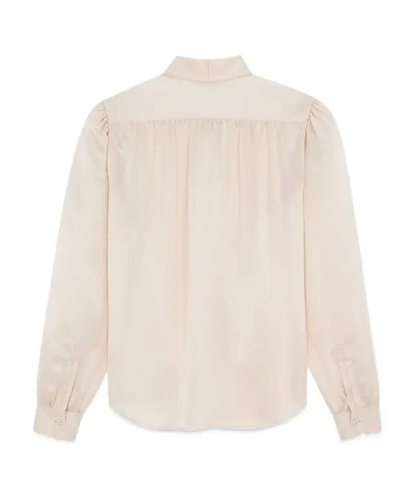 Saint Laurent Lavallière Neck Long-sleeved Blouse - No