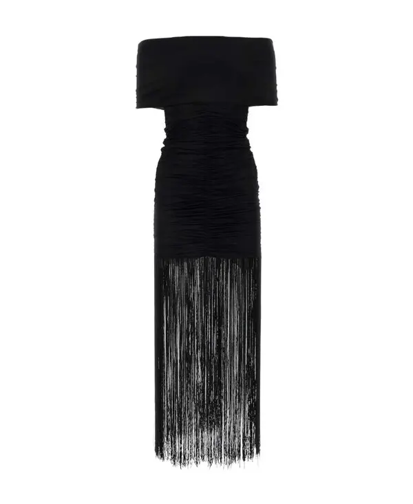 Khaite Jacinta Off-shoulder Ruched Dress - Black