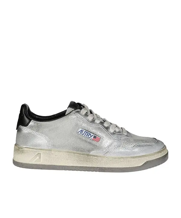 AUTRY Metallic Lace-up Sneakers - Gray
