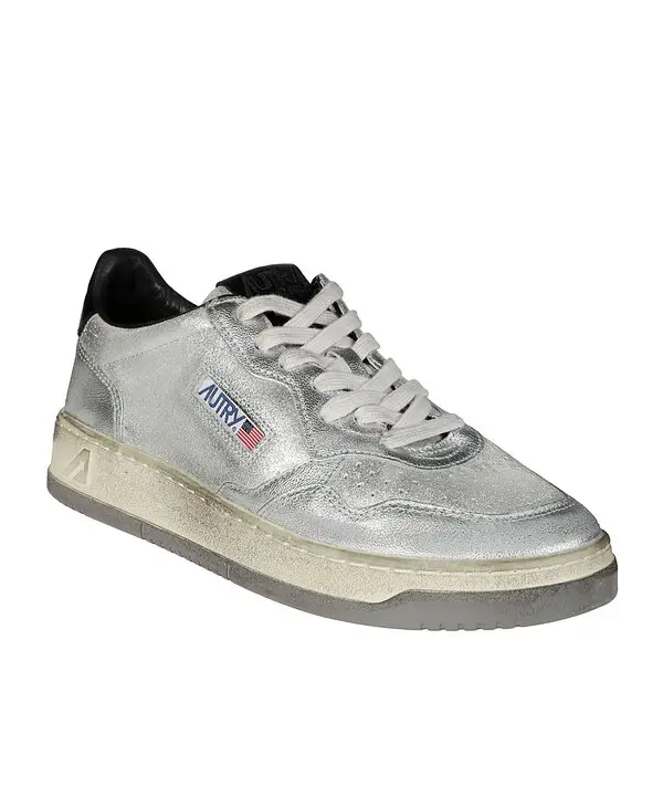 AUTRY Metallic Lace-up Sneakers - Gray