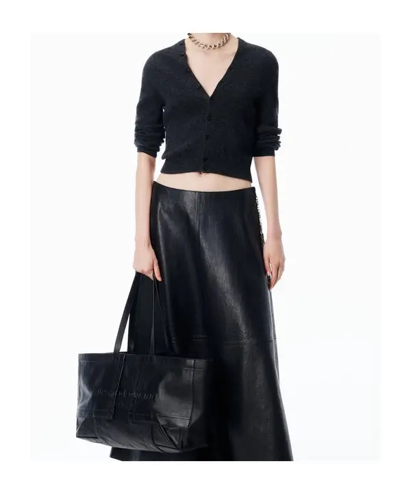 Alexander Wang Knit Button-up Cardigan - Charcoal