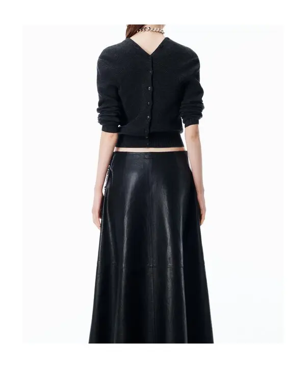 Alexander Wang Knit Button-up Cardigan - Charcoal