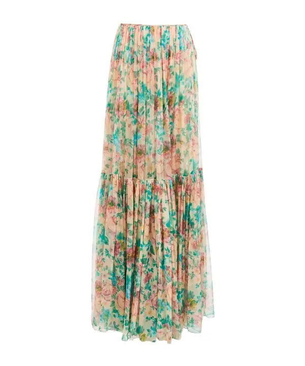 Chloé Gathered Maxi Skirt - Pearl Beige