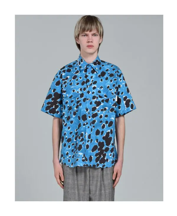 Marni Spot-printed Button-up Shirt - Blue