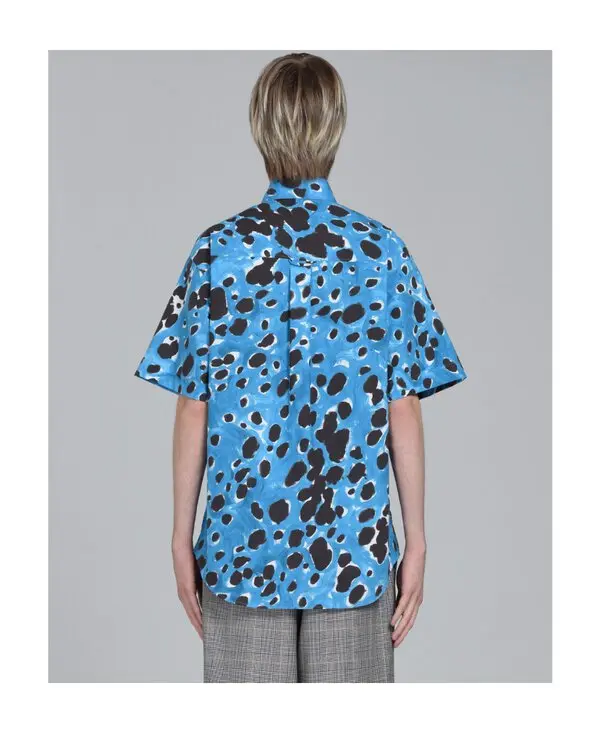 Marni Spot-printed Button-up Shirt - Blue
