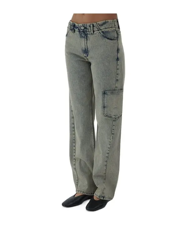 Paloma Wool Button-fastening Acid Wash Jeans