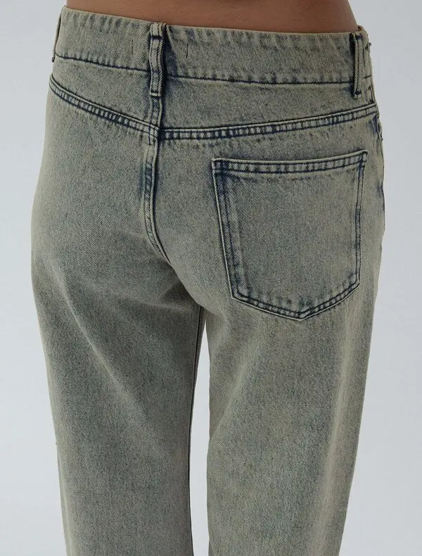 Paloma Wool Button-fastening Acid Wash Jeans