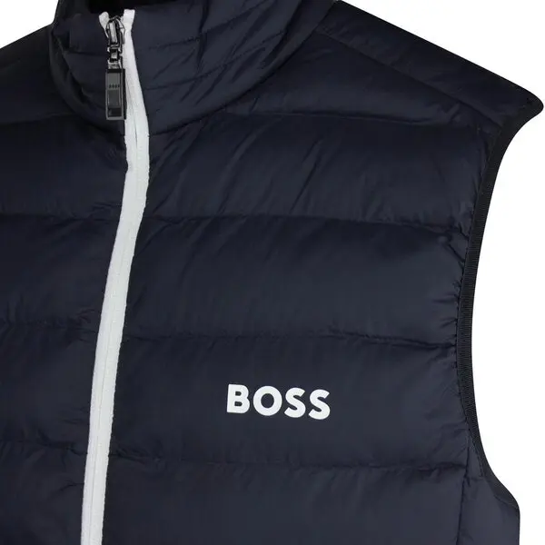 Hugo Boss Water-repellent Logo-printed Zipped Gilet