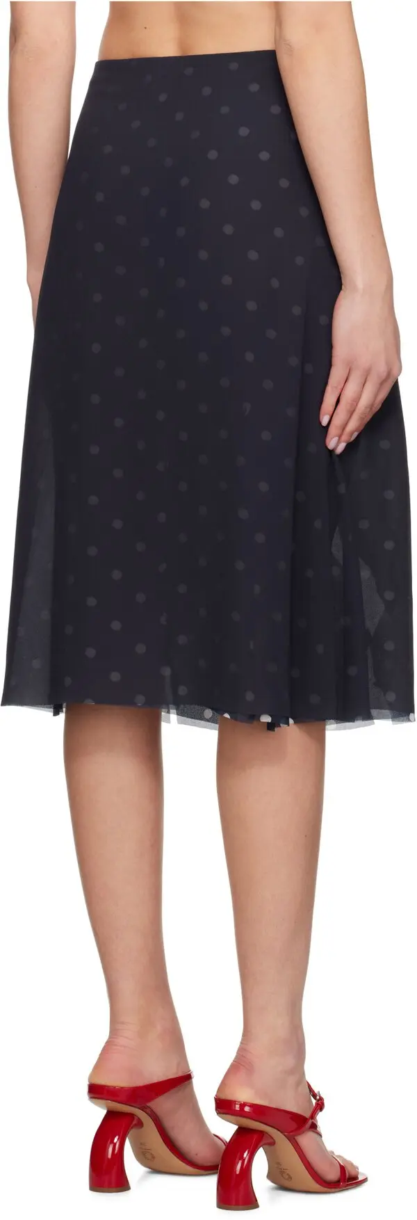 Acne Studios Polka Dot Layered A-line Skirt