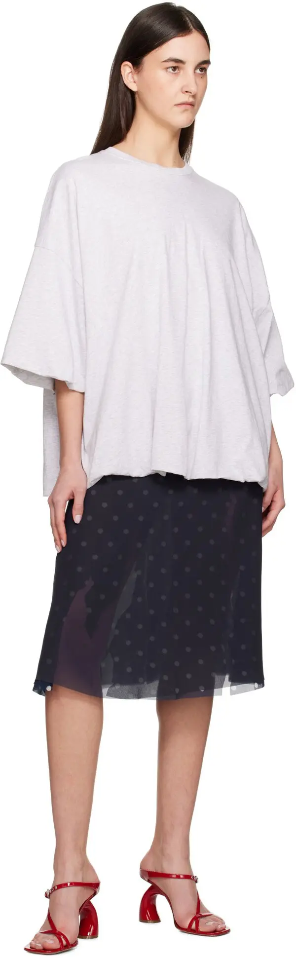 Acne Studios Polka Dot Layered A-line Skirt