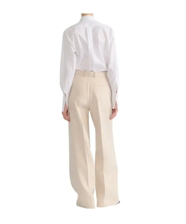Dior Ruffled Neckline Blouse With Embroidered Bee And Cd Signature - No