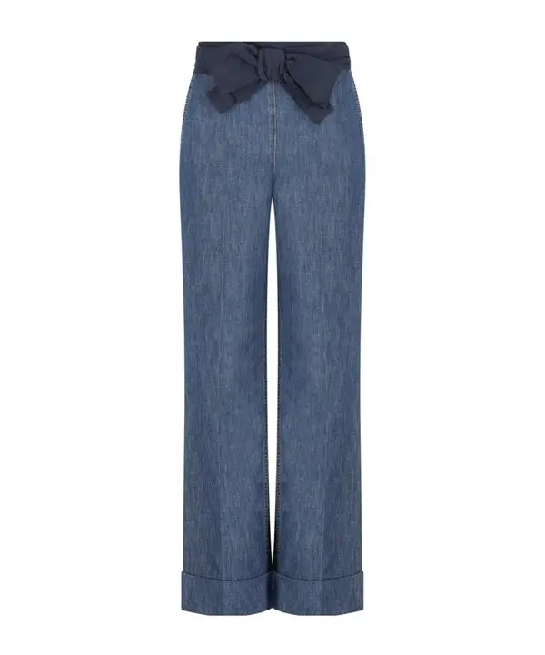 Valentino Garavani Bow Detail Wide-leg Jeans