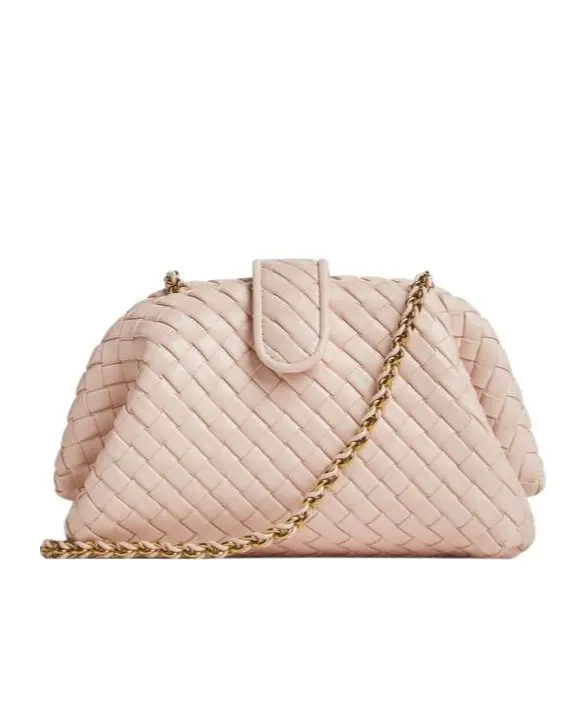 Bottega Veneta Lauren 1980 Clutch Bag - Embossed Powder