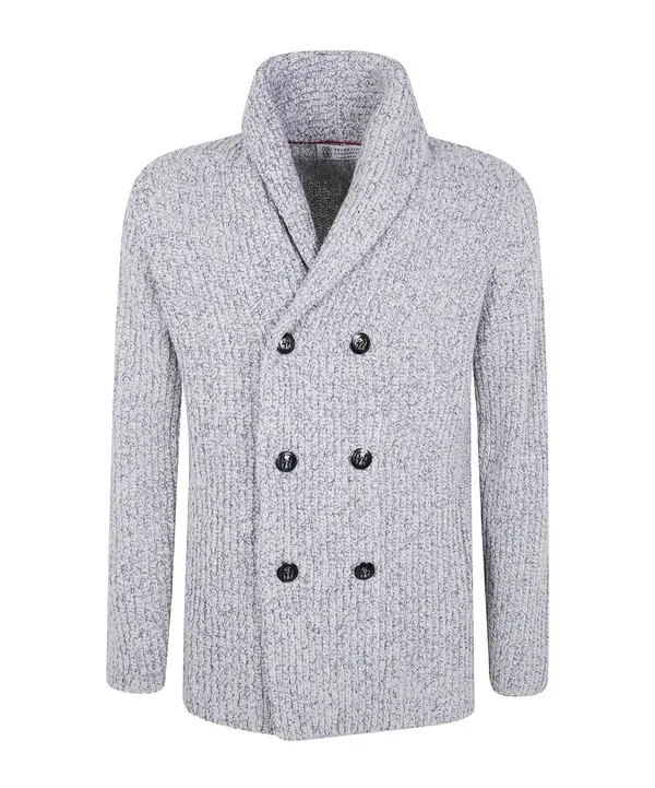 Brunello Cucinelli Shawl Collar Double-breasted Cardigan