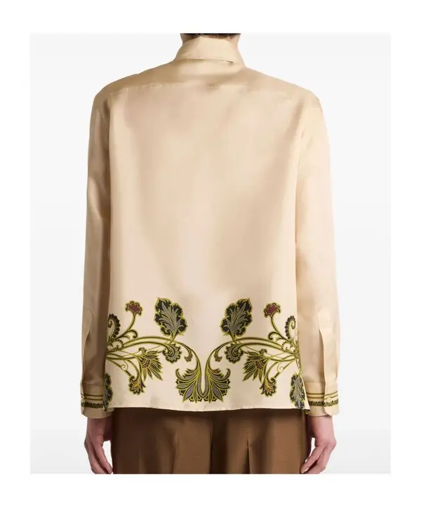 Etro Silk Shirt With Placed Print