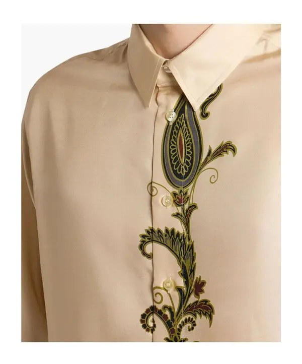 Etro Silk Shirt With Placed Print