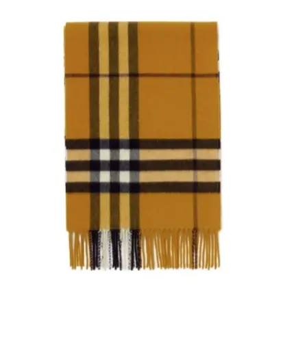 Burberry Checked Fringed-edge Scarf - Teak