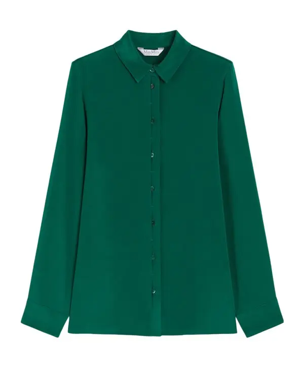 Max Mara Avion Button-up Long-sleeved Shirt - Emerald