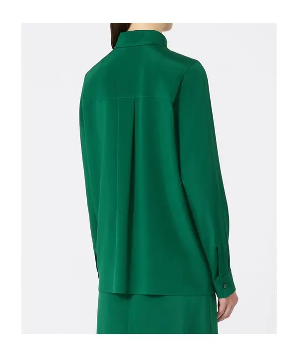 Max Mara Avion Button-up Long-sleeved Shirt - Emerald