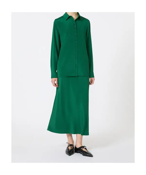 Max Mara Avion Button-up Long-sleeved Shirt - Emerald