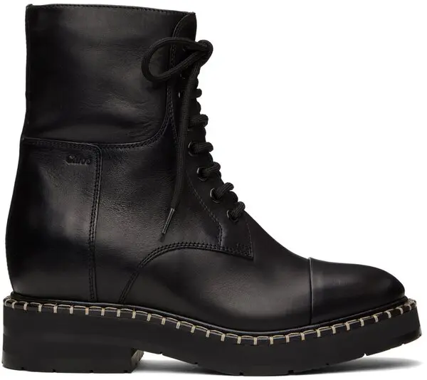Chloé Noua Zip Up Combat Boots