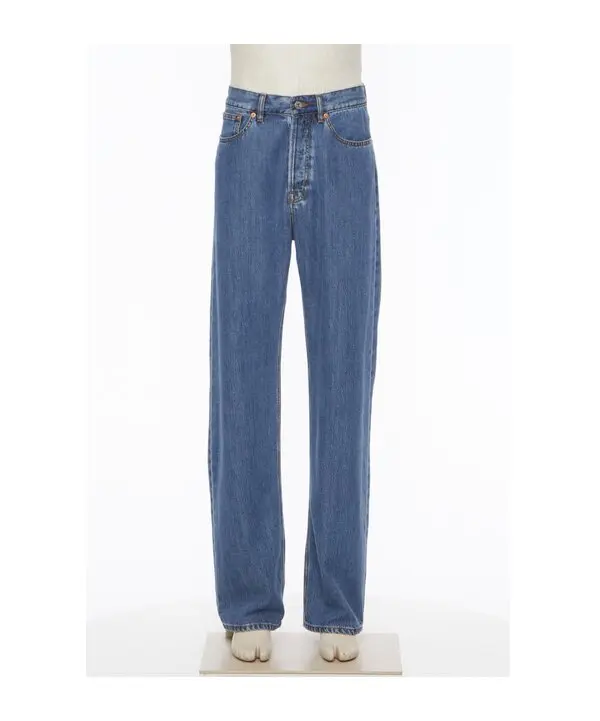 Valentino Garavani Logo Patch Straight Leg Jeans