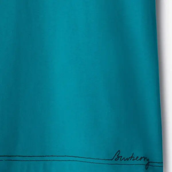 Burberry Contrast-stitching Cotton T-shirt - Green
