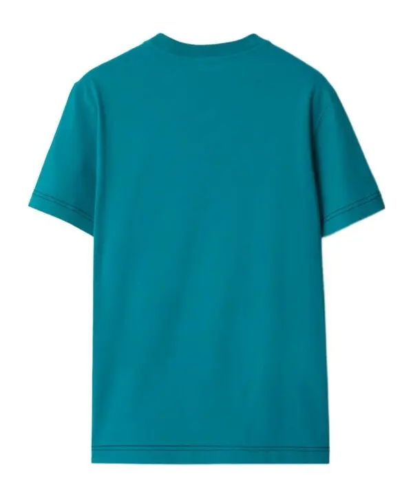 Burberry Contrast-stitching Cotton T-shirt - Green