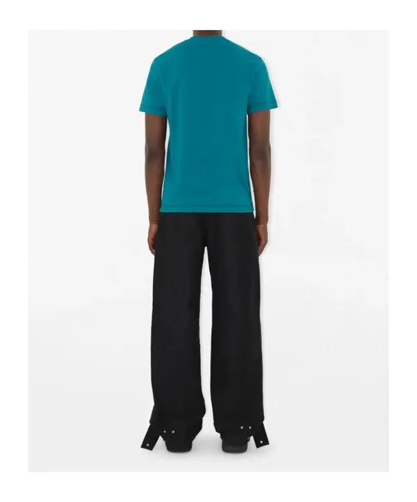 Burberry Contrast-stitching Cotton T-shirt - Green