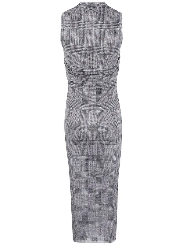 JEAN PAUL GAULTIER Prince Of Wales Maxi Dress - Gray