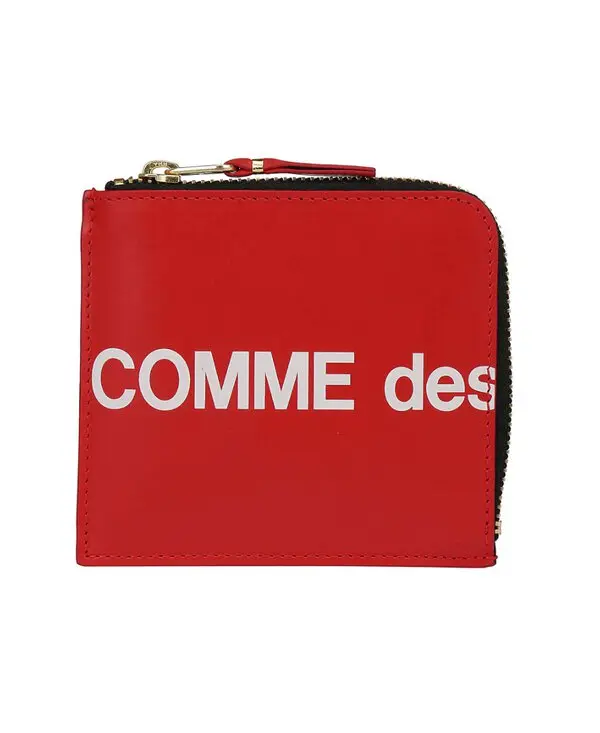 Comme Des Garçons Logo Printed Wallet - Red