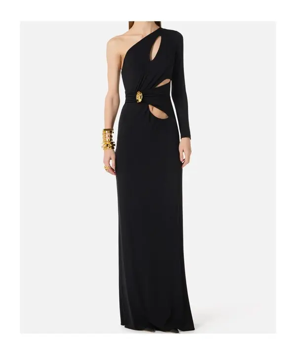 Elisabetta Franchi One-shoulder Cut-out Maxi Dress