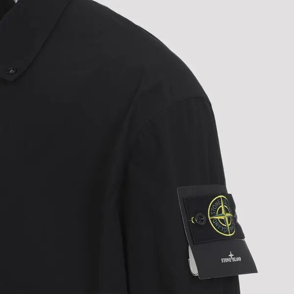 Stone Island Logo Patch Buttoned Jacket
