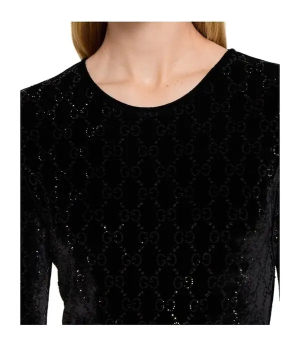 Gucci Embroidered Stretch Chenille Top