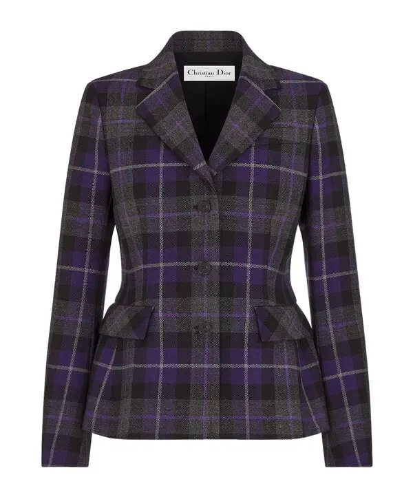 Dior Plaid Single-breasted Jacket - Black