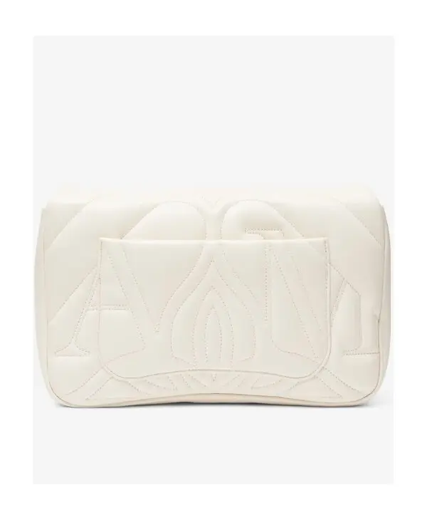 Alexander McQueen Seal Chain Shoulder Bag - White