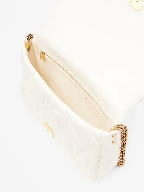 Alexander McQueen Seal Chain Shoulder Bag - White