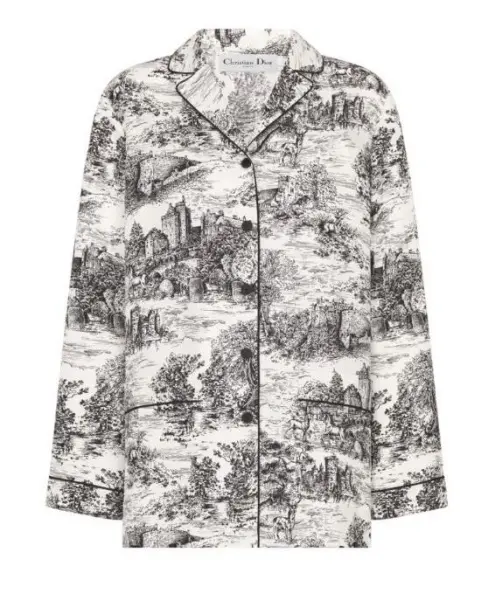 Dior Toile De Jouy Print Silk Shirt