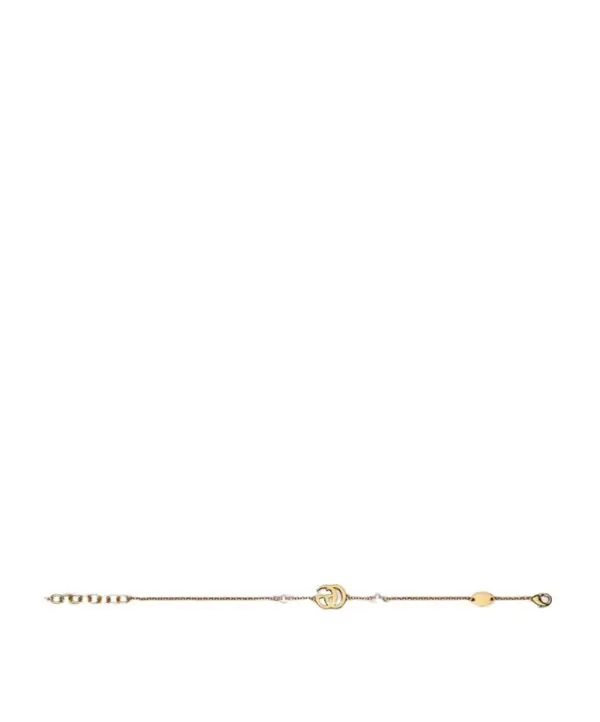 Gucci Gg Marmont Chain Bracelet With Pearls
