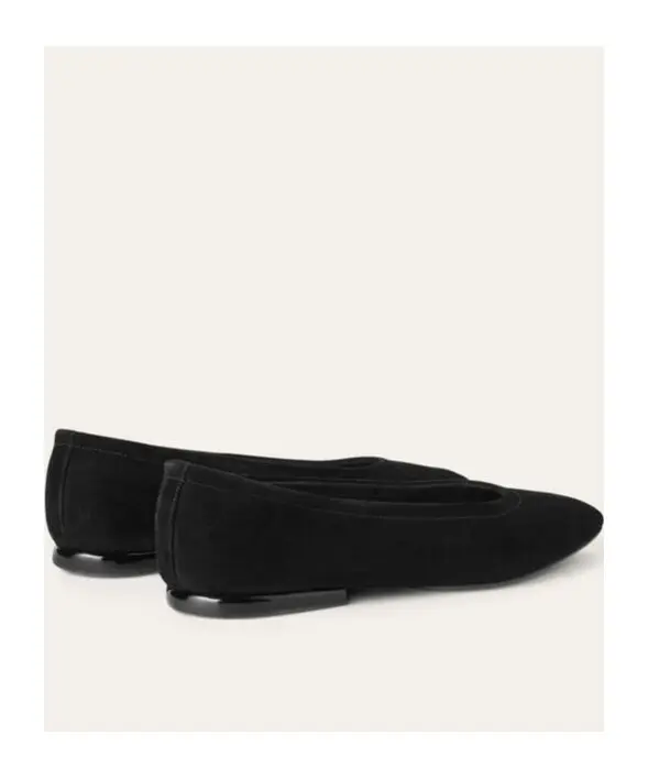 Loro Piana Primula Round Toe Slip-on Flats - Black