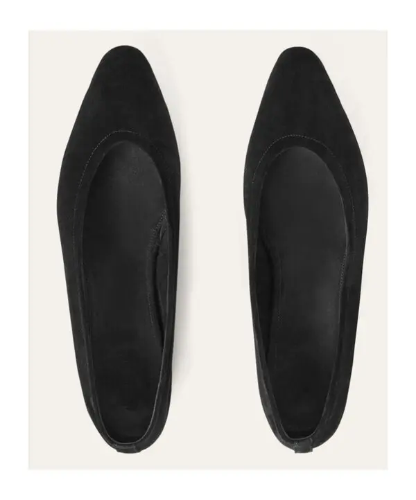 Loro Piana Primula Round Toe Slip-on Flats - Black