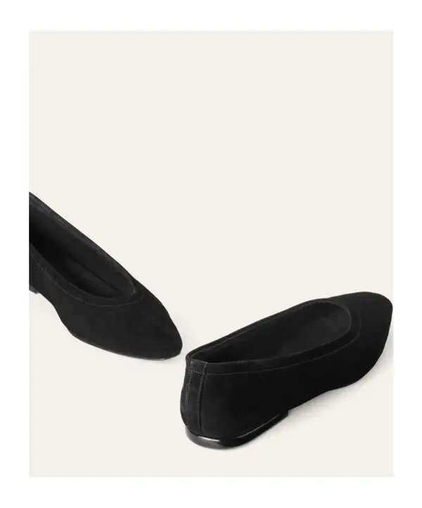 Loro Piana Primula Round Toe Slip-on Flats - Black