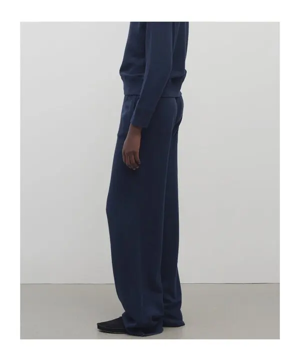 THE ROW Koriona Jogger Pants In Silk Jersey - Navy