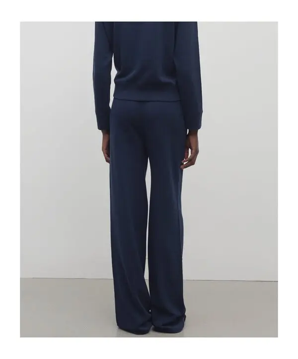 THE ROW Koriona Jogger Pants In Silk Jersey - Navy