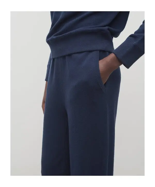 THE ROW Koriona Jogger Pants In Silk Jersey - Navy