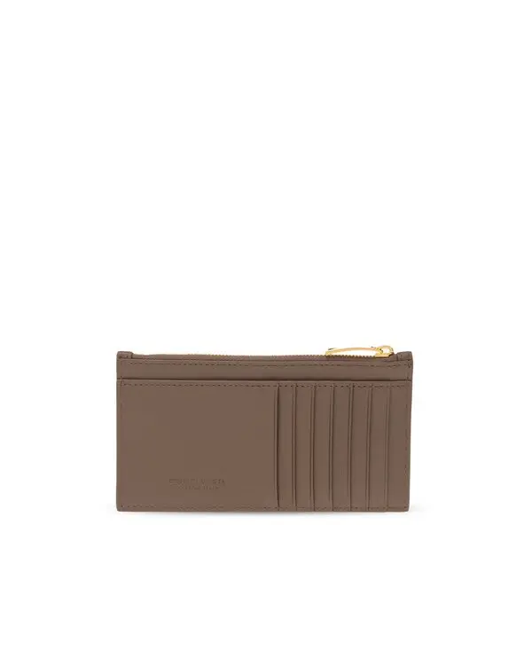 Bottega Veneta Intreccio Zipped Wallet - Brown