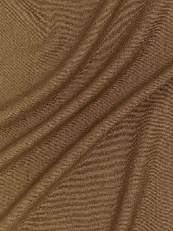 TOTEME Logo Tag Frayed-edge Scarf - Camel
