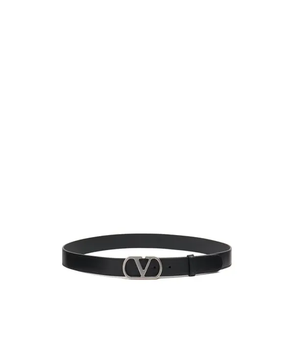 Valentino Garavani Vlogo Signature Buckled Belt - Black